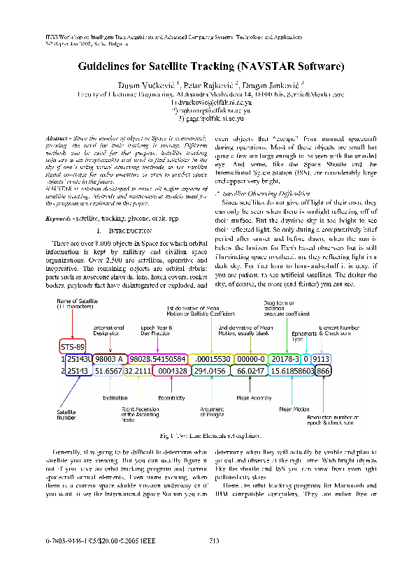 (PDF) Guidelines for Satellite Tracking (NAVSTAR Software)