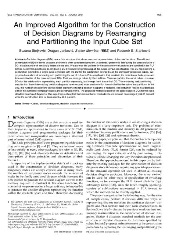 (PDF) An Improved Algorithm for the Construction of Decision Diagrams by Rearranging and ...