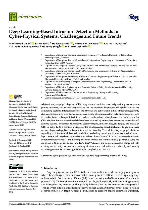 (PDF) Deep Learning-Based Intrusion Detection Methods in Cyber-Physical Systems: Challenges and ...