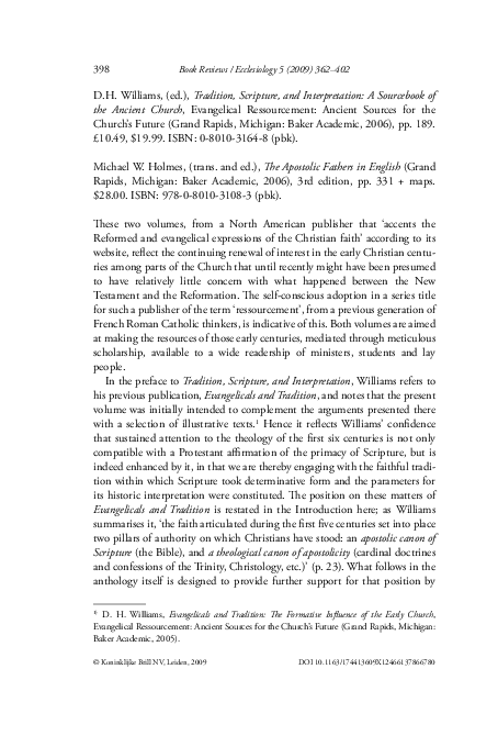 (PDF) Tradition, Scripture, and Interpretation: A Sourcebook of the ...