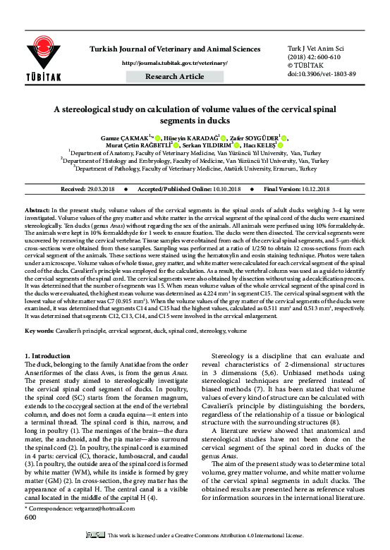 (PDF) A stereological study on calculation of volume values of the ...
