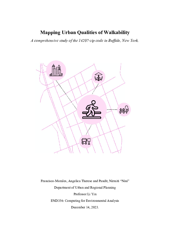 (DOC) Mapping Urban Qualities of Walkability