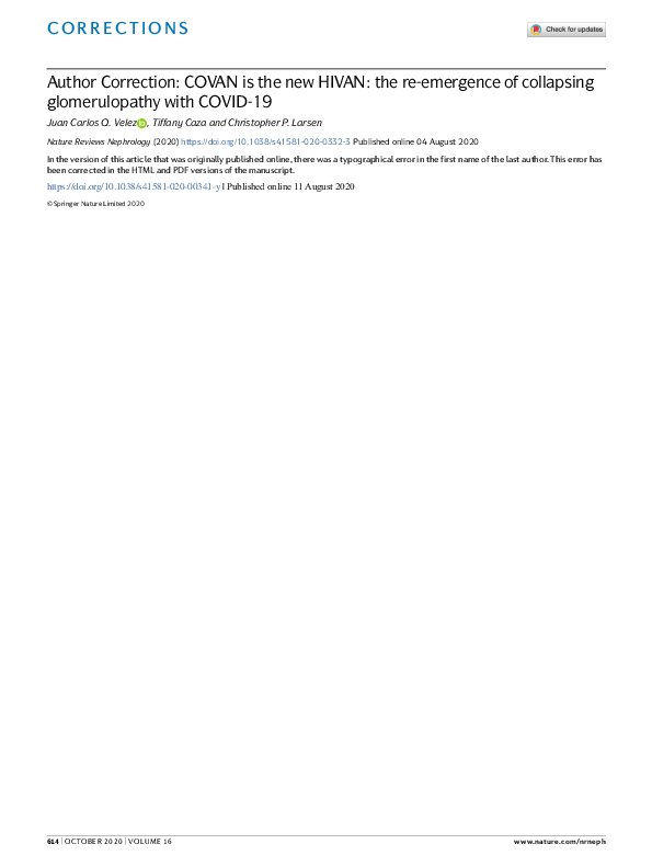 (PDF) Author Correction: COVAN is the new HIVAN: the re-emergence of ...