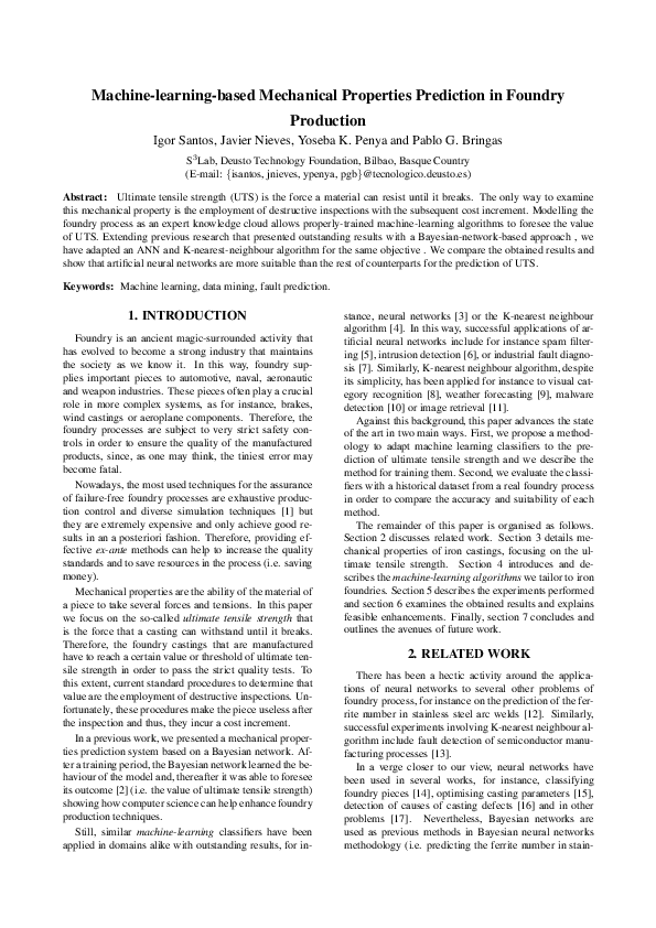 (PDF) Machine-learning-based mechanical properties prediction in foundry production | Pablo ...