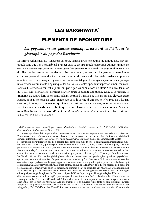 (PDF) Les Barghwâta
