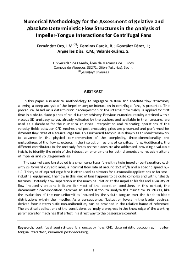 (PDF) Numerical methodology for the assessment of relative and absolute ...