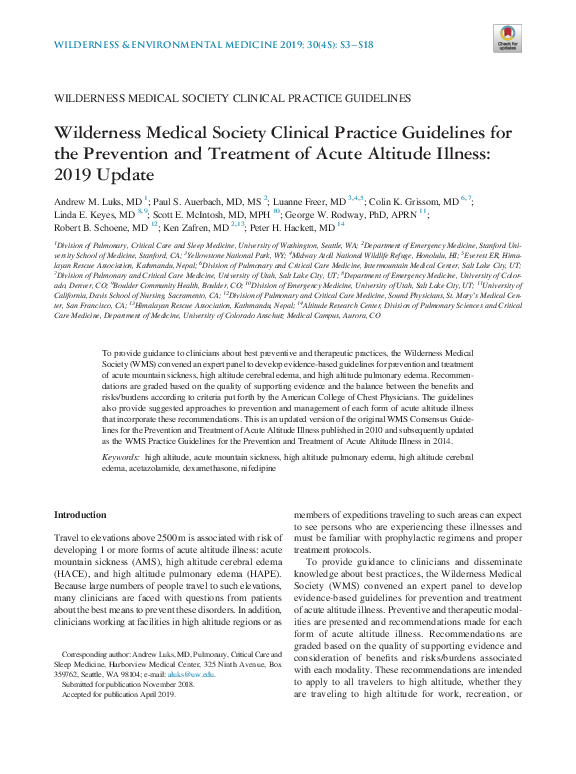 (PDF) Wilderness Medical Society Clinical Practice Guidelines for the ...