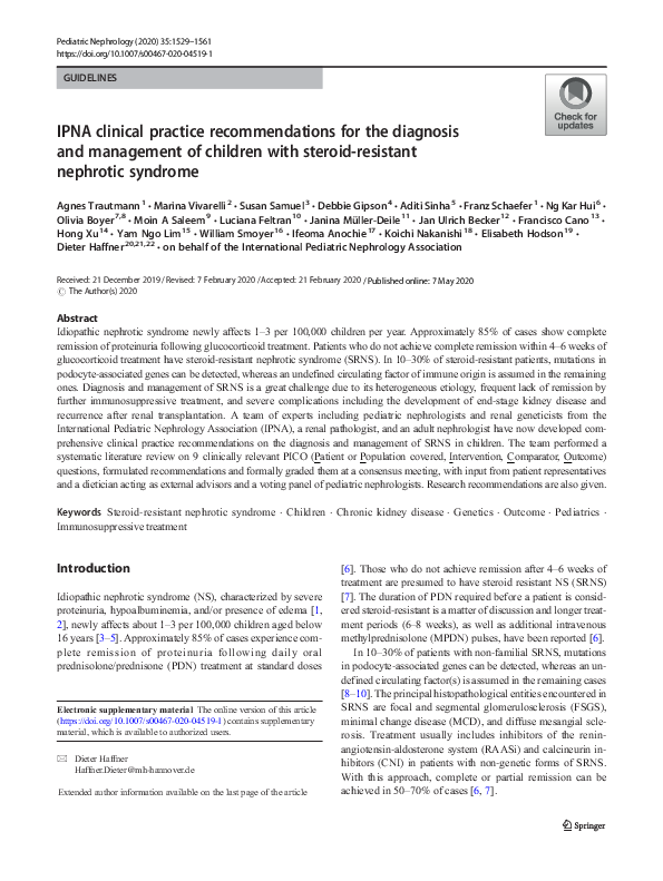 (PDF) IPNA clinical practice recommendations for the diagnosis and ...