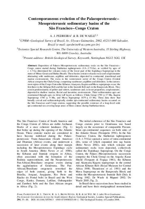 (PDF) Contemporaneous evolution of the Palaeoproterozoic ...