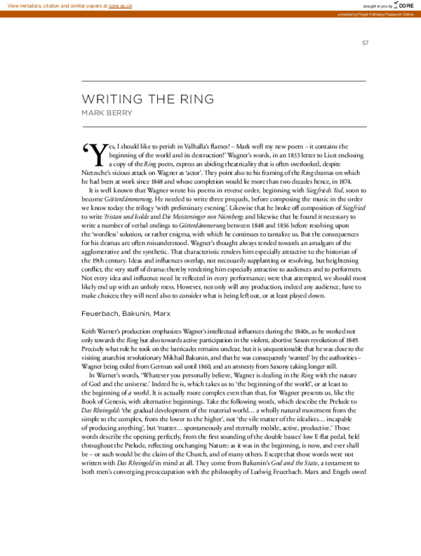 (PDF) Writing the 'Ring