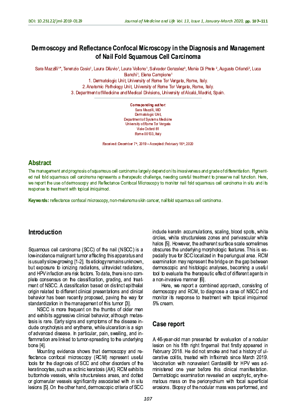 (PDF) Dermoscopy and Reflectance Confocal Microscopy in the Diagnosis and Management of Nail ...