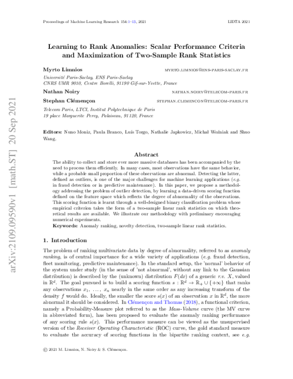 (PDF) Learning to Rank Anomalies: Scalar Performance Criteria and ...