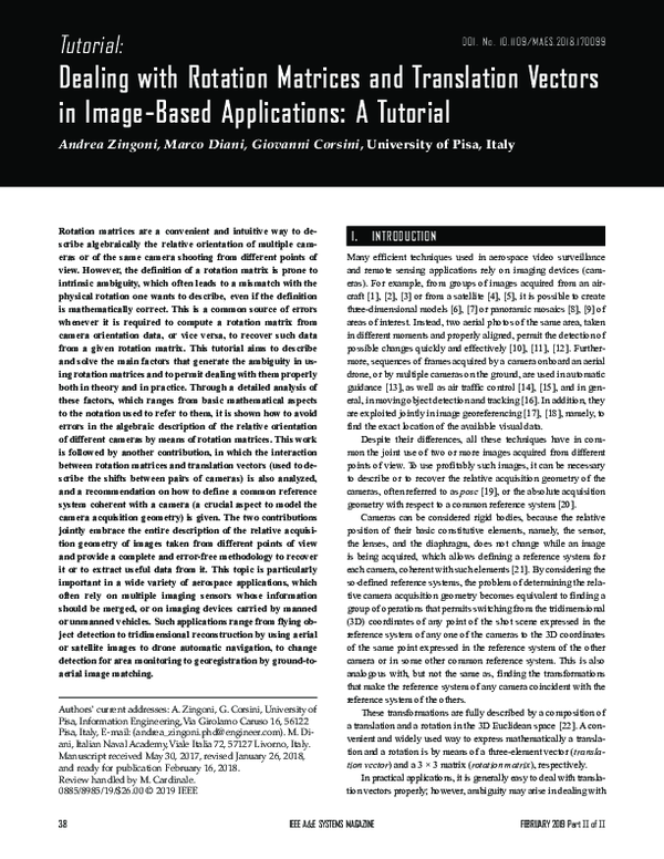 (PDF) Tutorial: Dealing with rotation matrices and translation vectors ... (PDF) Tutorial: Dealing with rotation matrices and translation vectors ...