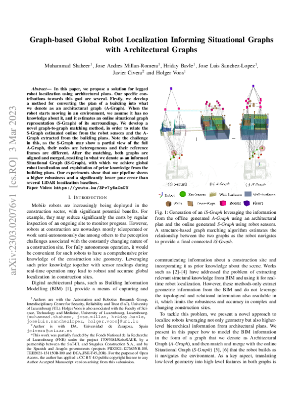 (PDF) Graph-based Global Robot Localization Informing Situational Graphs with Architectural Graphs