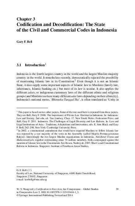 (PDF) Codification and Decodification: The State of the Civil and ...