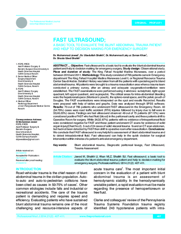 (PDF) Fast Ultrasound