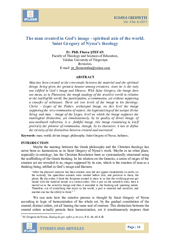 (PDF) The man created in God's image - the spiritual axis of the world ...