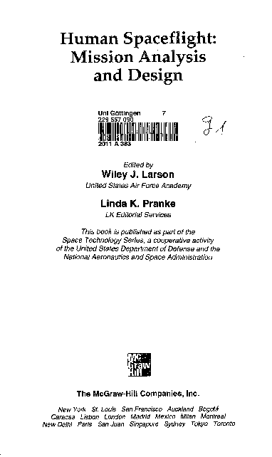 (PDF) Human Spaceflight: Mission Analysis and Design