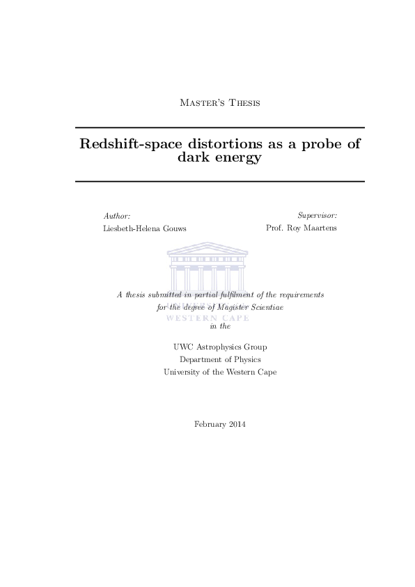 (PDF) Redshift-space distortions as a probe of dark energy