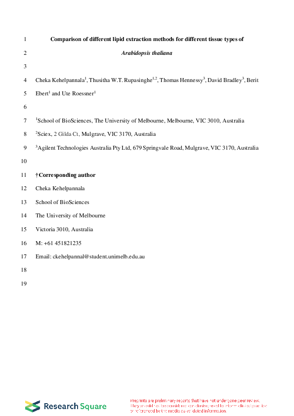 (PDF) Comparison of different lipid extraction methods for different ...