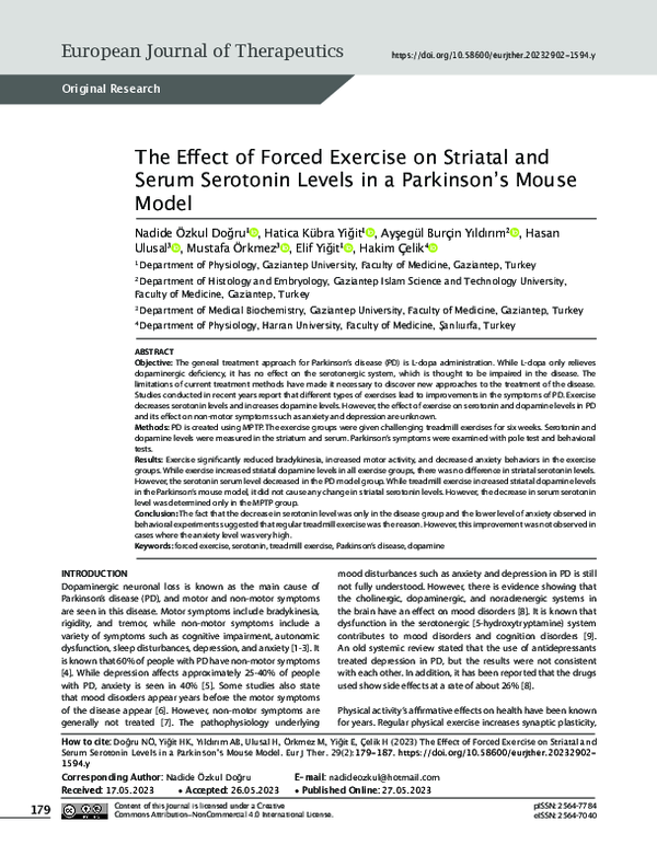 (PDF) The Effect of Forced Exercise on Striatal and Serum Serotonin ...