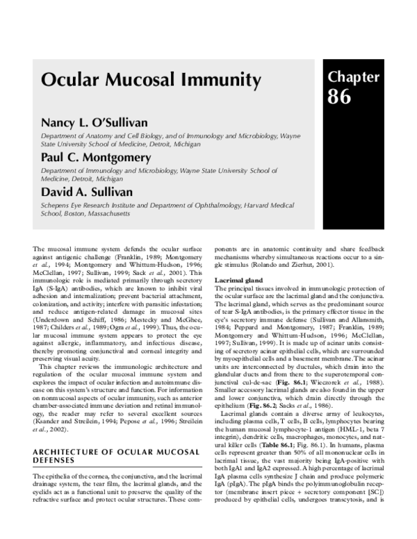 (PDF) Ocular Mucosal Immunity