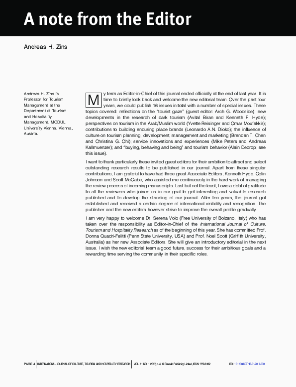 (PDF) A note from the Editor