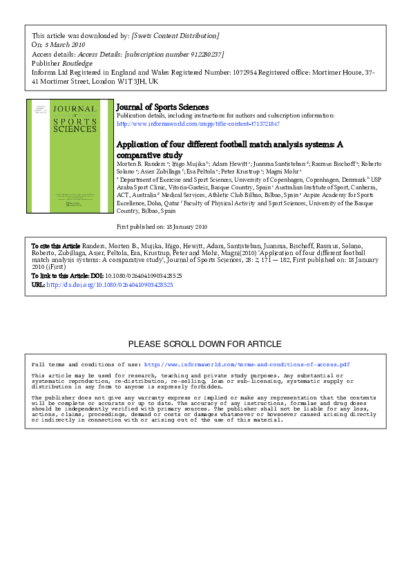 (PDF) Application of four different football match analysis systems: A ...