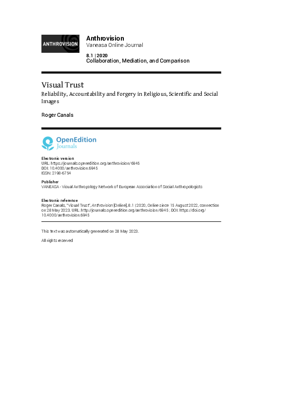 (PDF) Visual Trust