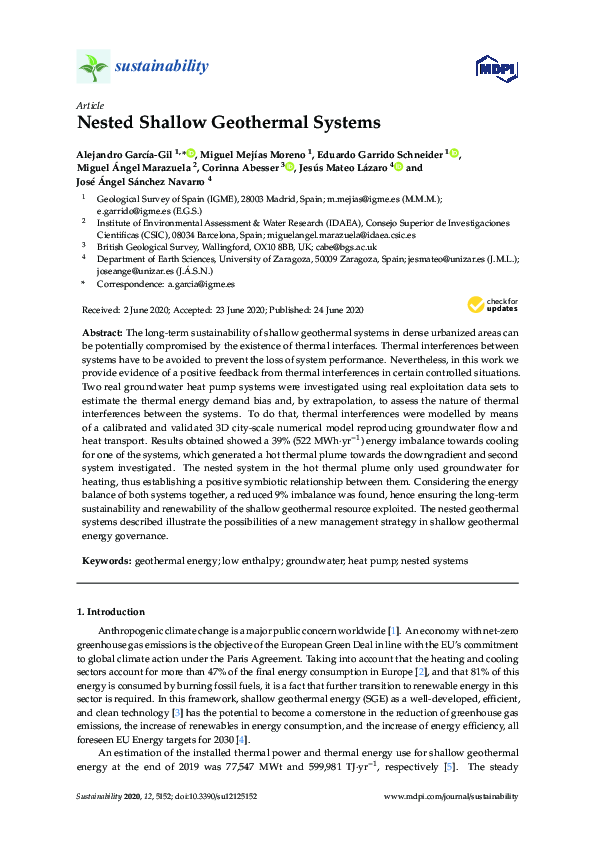 (PDF) Nested Shallow Geothermal Systems