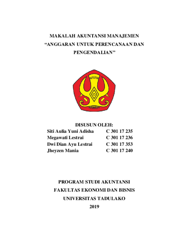 (PDF) MAKALAH AKUNTANSI MANAJEMEN KELOMPOK 4 - "ANGGARAN UNTUK ...