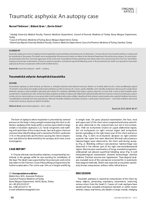 (PDF) Traumatic asphyxia: An autopsy case