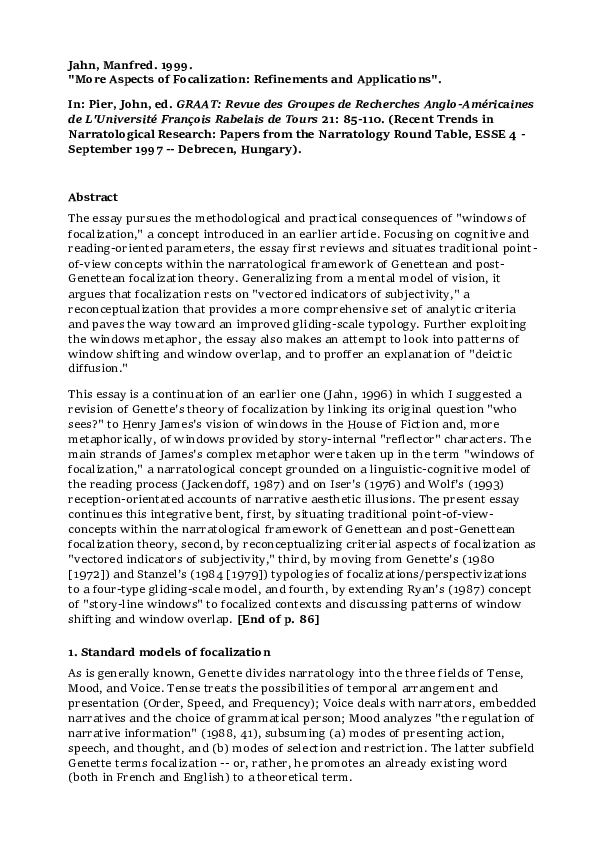 (PDF) More Aspects of Focalisation: Refinements and Applications