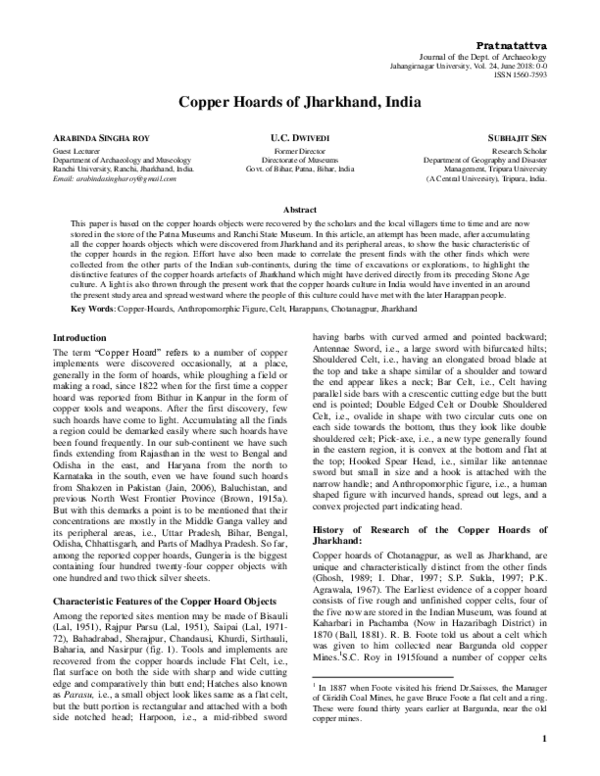 (PDF) Copper Hoards of Jharkhand, India