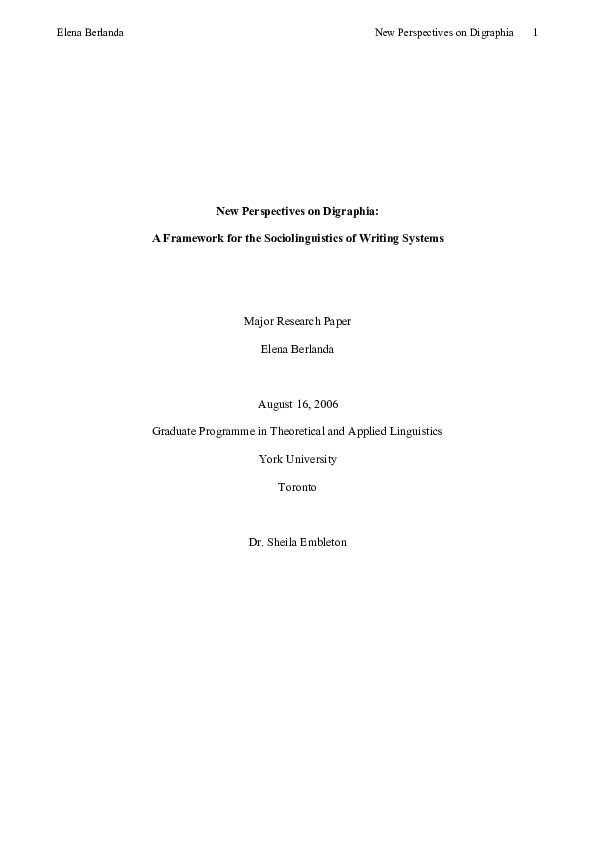 (DOC) Digraphia (1) | William Strnad - Academia.edu