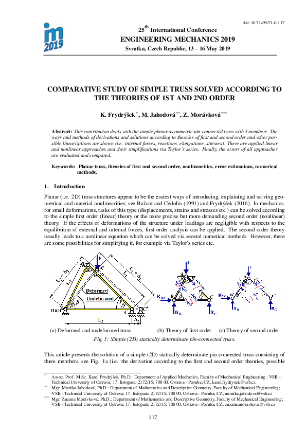 (PDF) Comparative Study of Simple Truss Solved According to the ...