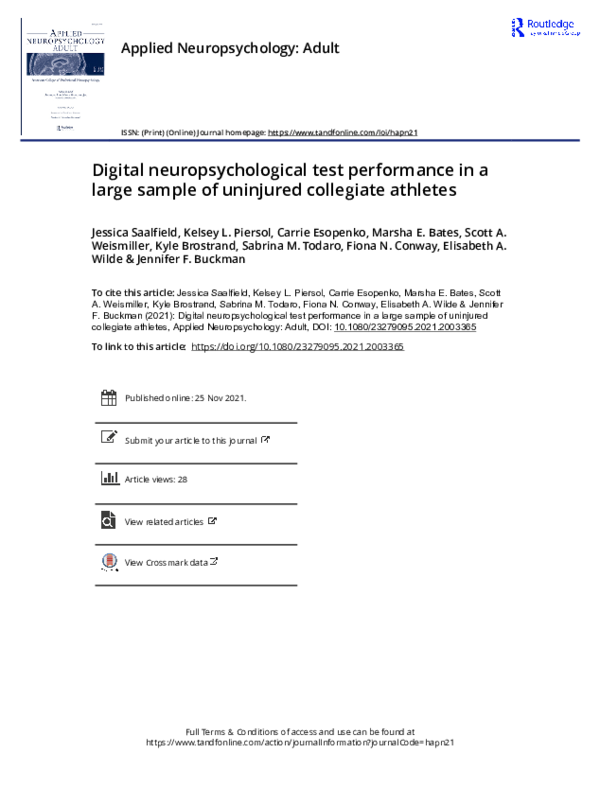 (PDF) Digital neuropsychological test performance in a large sample of ...