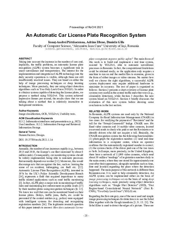 Pdf An Automatic Car License Plate Recognition System