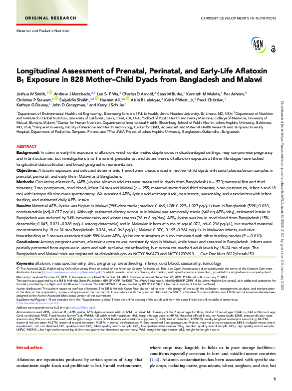 (PDF) Longitudinal Assessment of Prenatal, Perinatal, and Early-Life ...