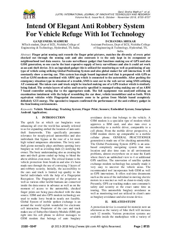 (PDF) Intend of Elegant Anti Robbery System for Vehicle Refuge with Iot ...