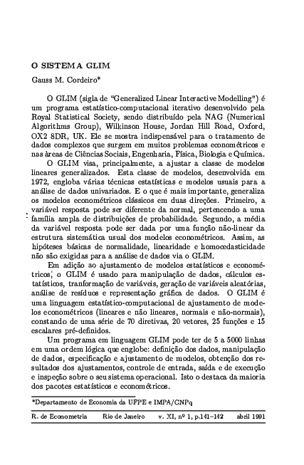 (PDF) O Sistema GLIM