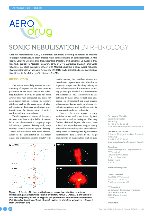 (PDF) Nasal Spray Deposition in Silicone Nose Model