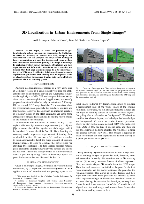 (PDF) 3D Localization in Urban Environments from Single Images