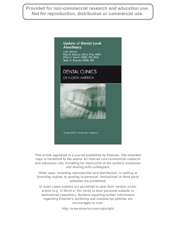 (PDF) Local anesthetics: pharmacology and toxicity