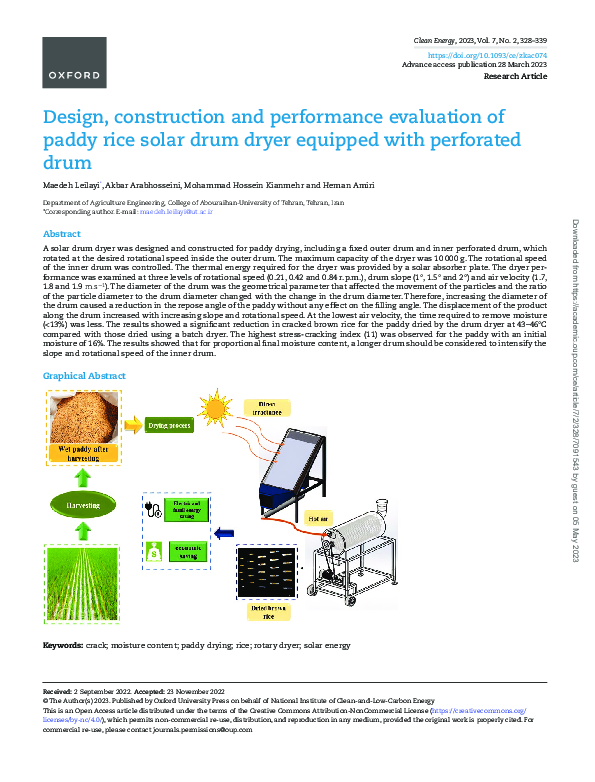 (PDF) Design, construction and performance evaluation of paddy rice ...