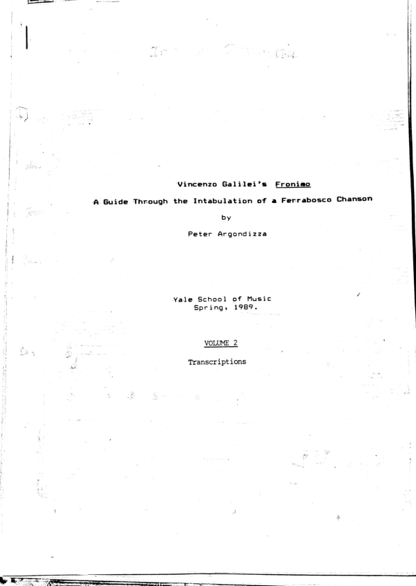 (PDF) Vincenzo Galilei's Fronimo.