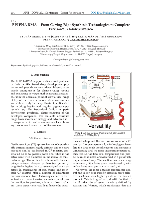(PDF) EpiPharma – From Cutting Edge Synthesis Technologies to Complete ...
