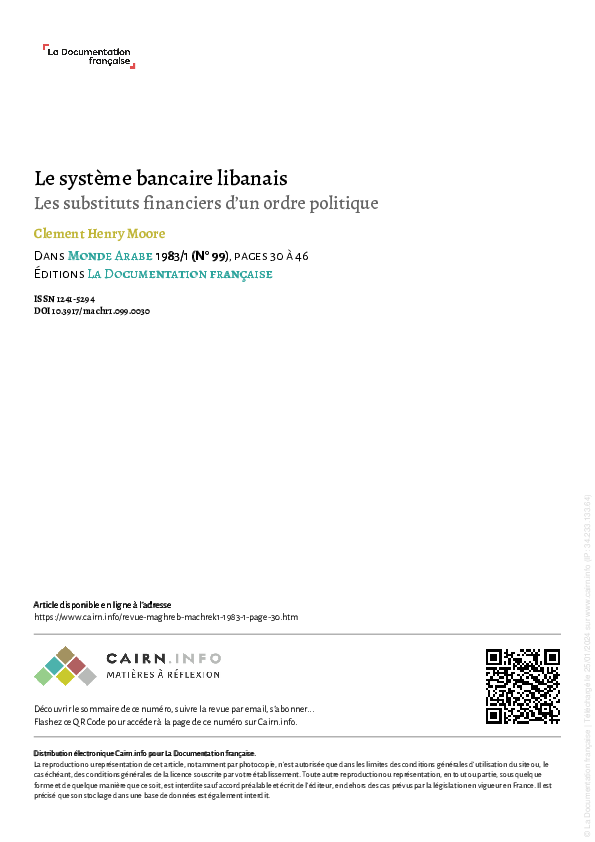 (PDF) Le système bancaire libanais