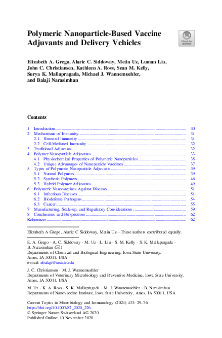 (PDF) Polymeric Nanoparticle-Based Vaccine Adjuvants and Delivery Vehicles