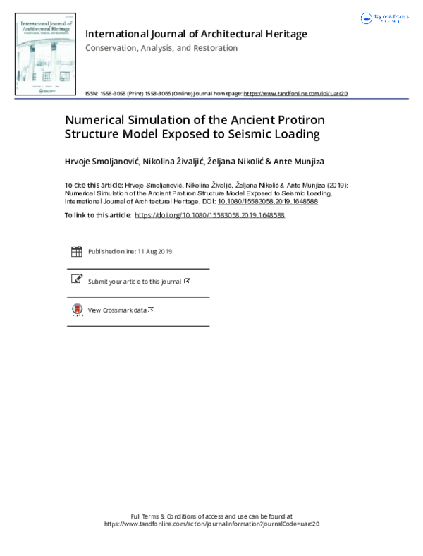 (PDF) Numerical Simulation of the Ancient Protiron Structure Model ...